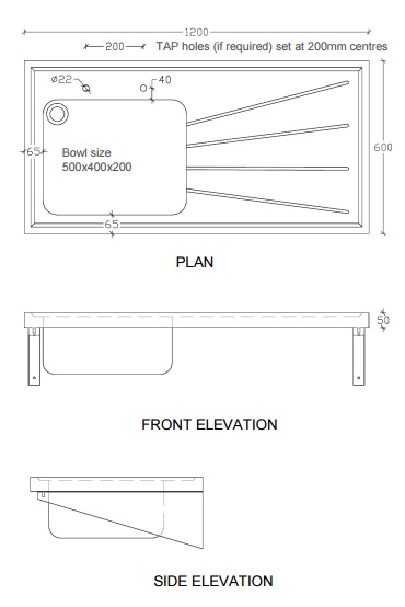 Hospital Pattern Sink Type A