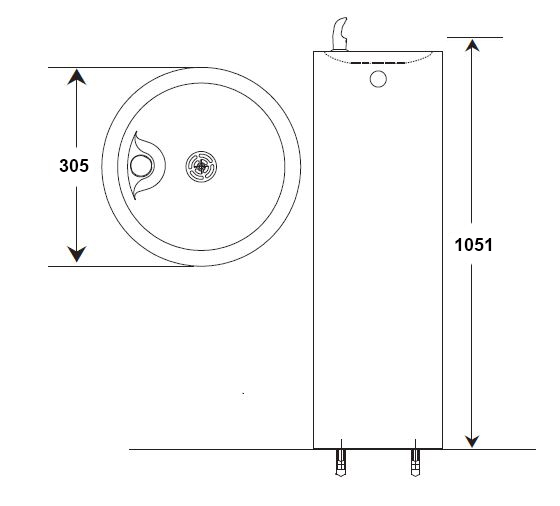 Floor Standing Outdoor Drinking Fountain