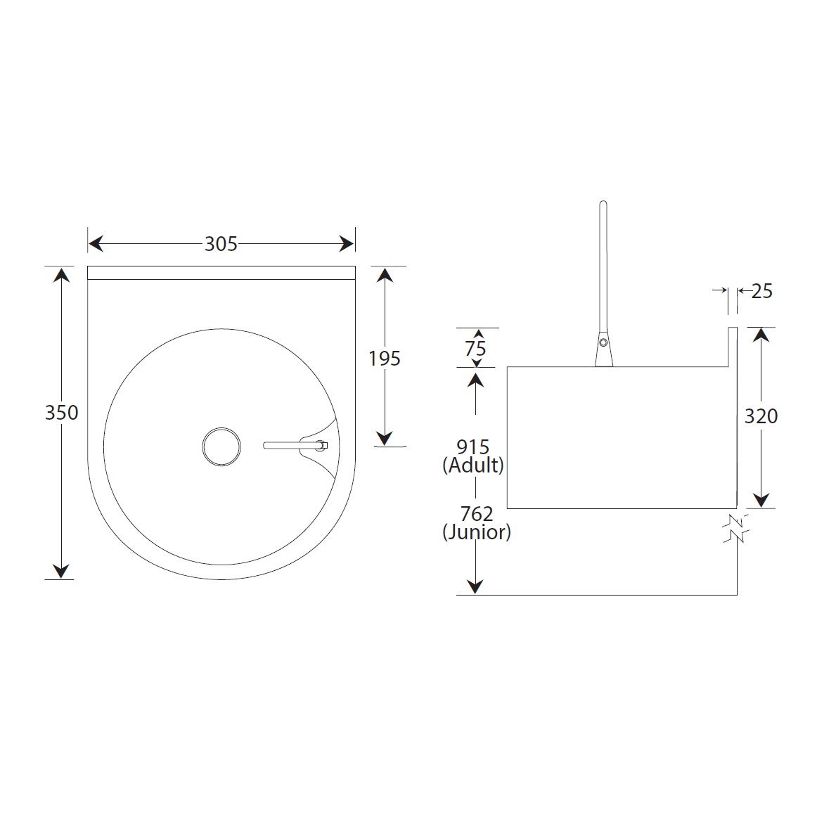 Wall Mounted Bottle Filling Fountain With Undershroud
