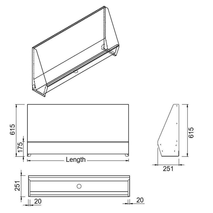 Stainless Steel Classic Trough Urinal