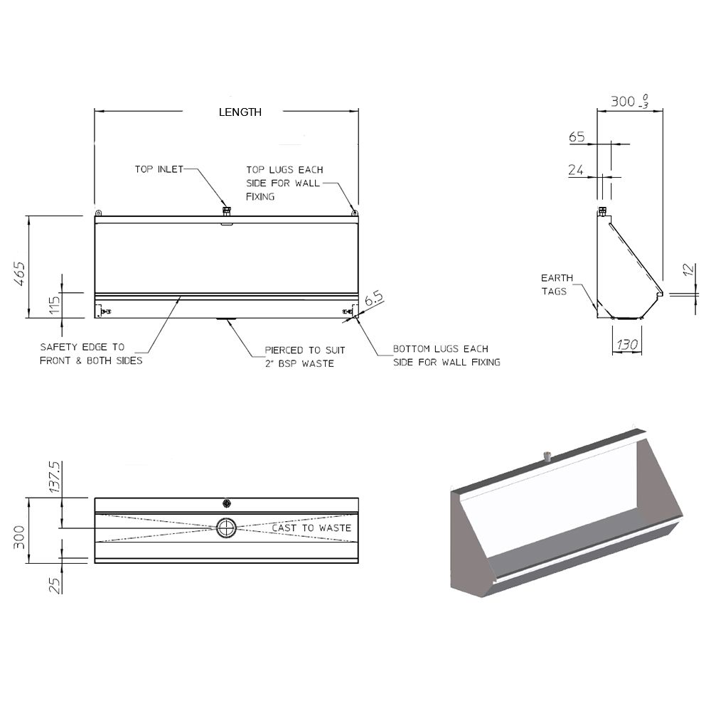 Stainless Steel Trough Urinals | Fast UK Delivery