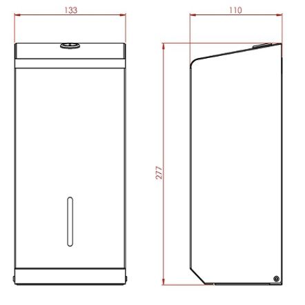 Multi Flat Tissue Dispenser, Graphite Grey