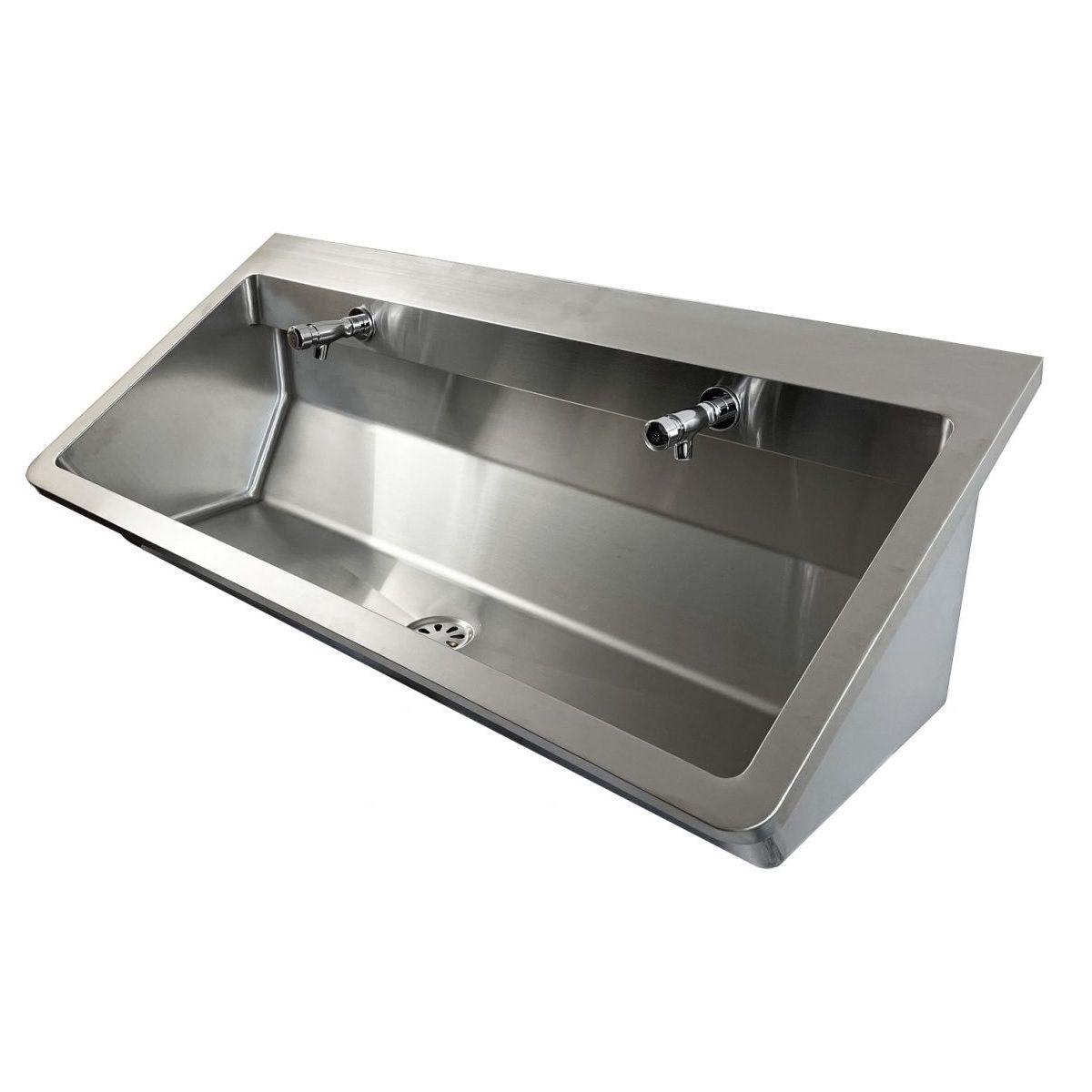 Splashback Style Stainless Steel Wall Mounted Wash Trough