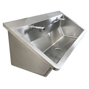 Splashback Style Stainless Steel Wall Mounted Wash Trough